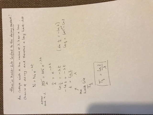 Radioactivity - Activity, the decay constant and half life — Gateways ...