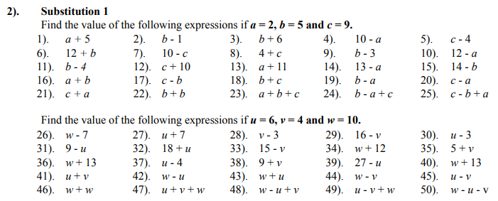 Introducing algebra — Gateways School