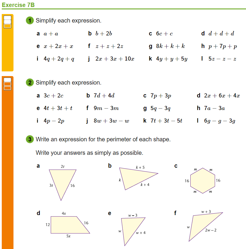 Simplifying expressions — Gateways School